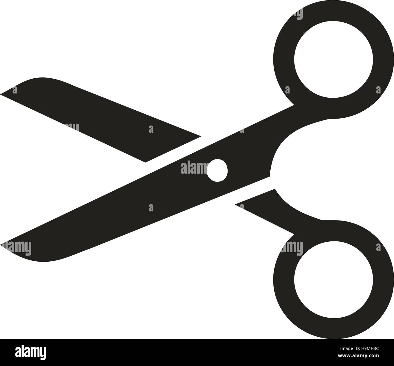 Scissors cutting icon black Stock Vector Images - Alamy