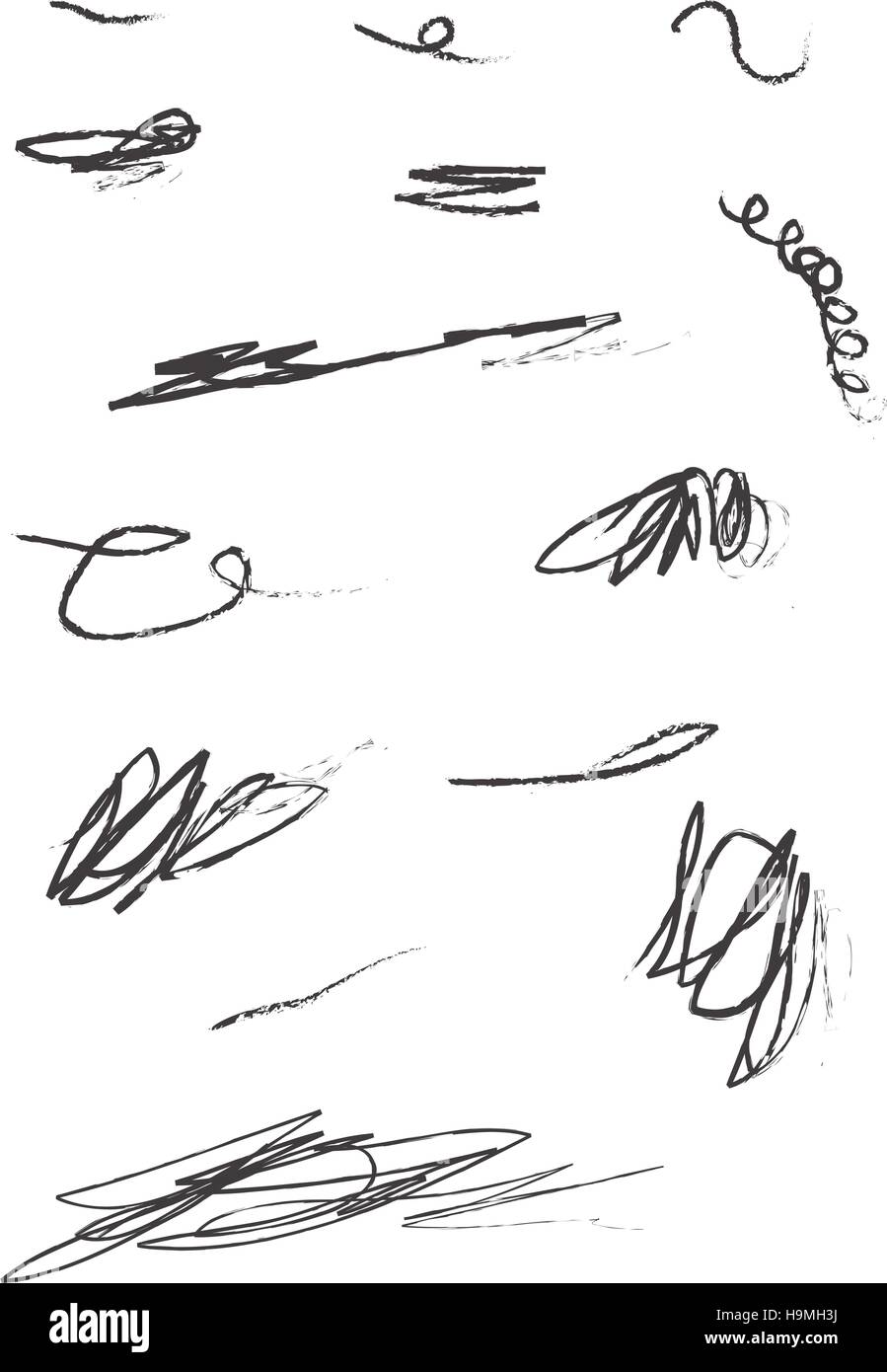 Scribble Smears Hand Drawn in Pencil Stock Vector Image & Art - Alamy