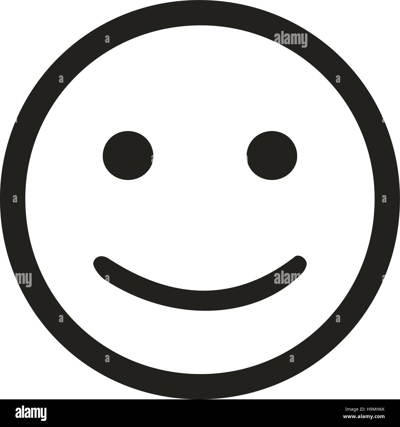 Smiling face icon isolated on white background Stock Vector Image & Art ...
