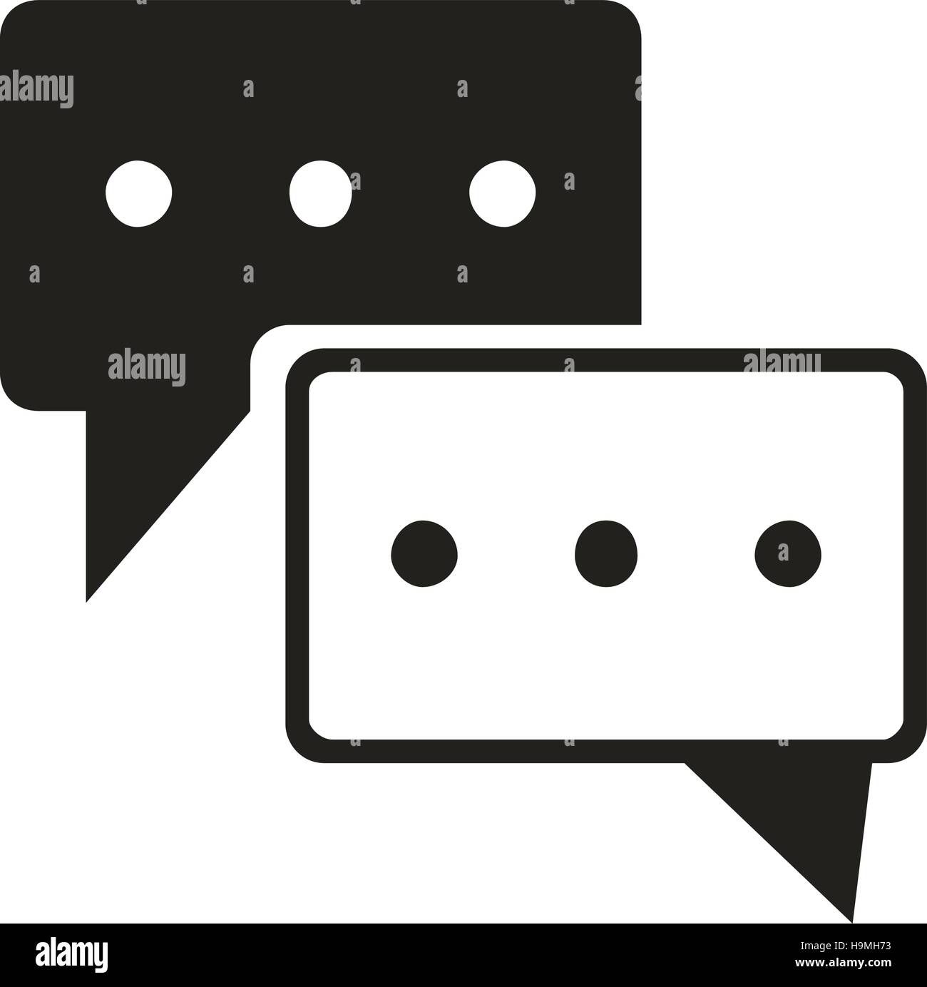 Speech Bubble icon on a white background Stock Vector Image & Art - Alamy