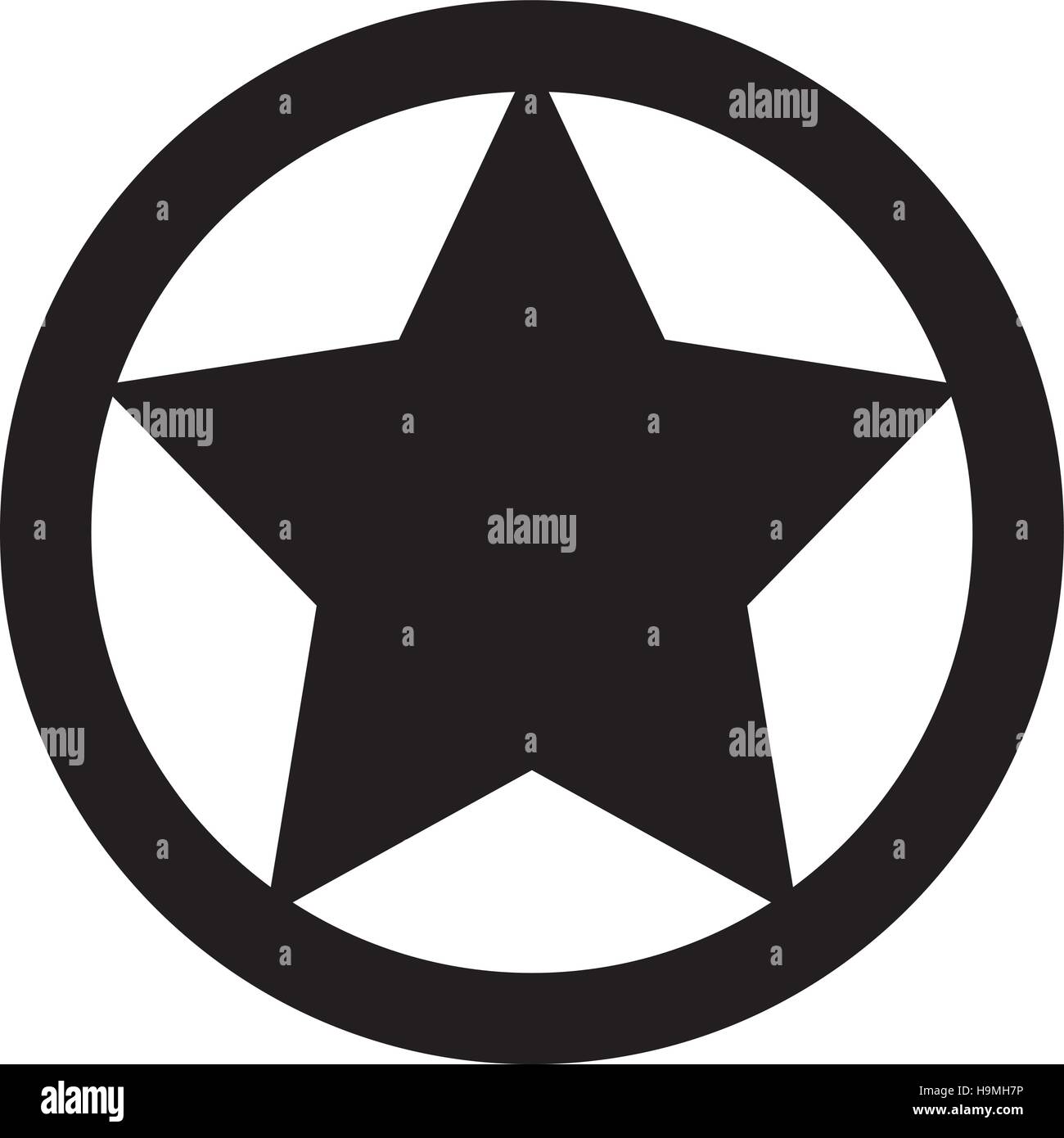 Star Within A Circle Logo Circle Star Symbol Stock Illustrations