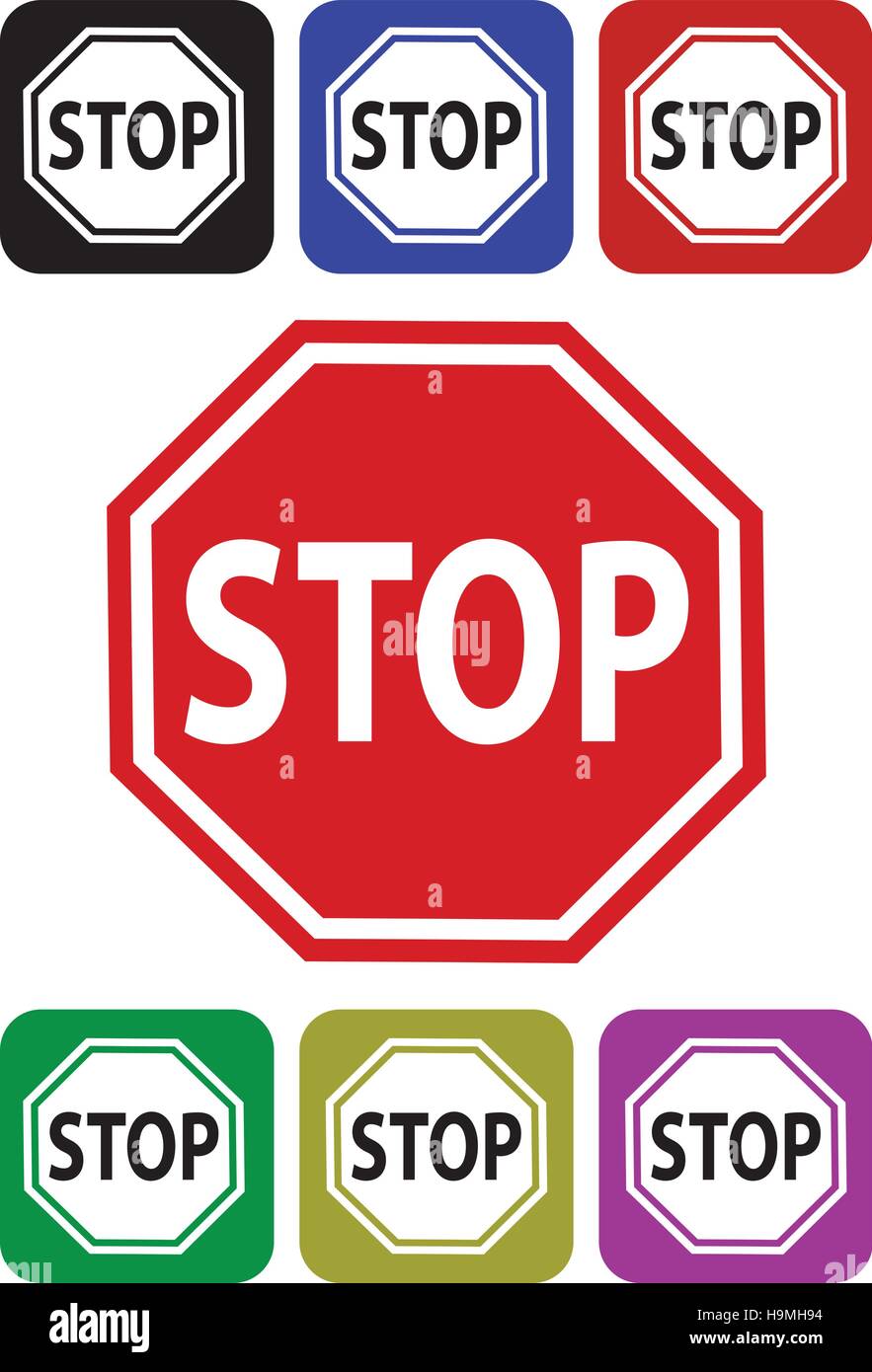 Stop symbol safety Stock Vector Images - Alamy