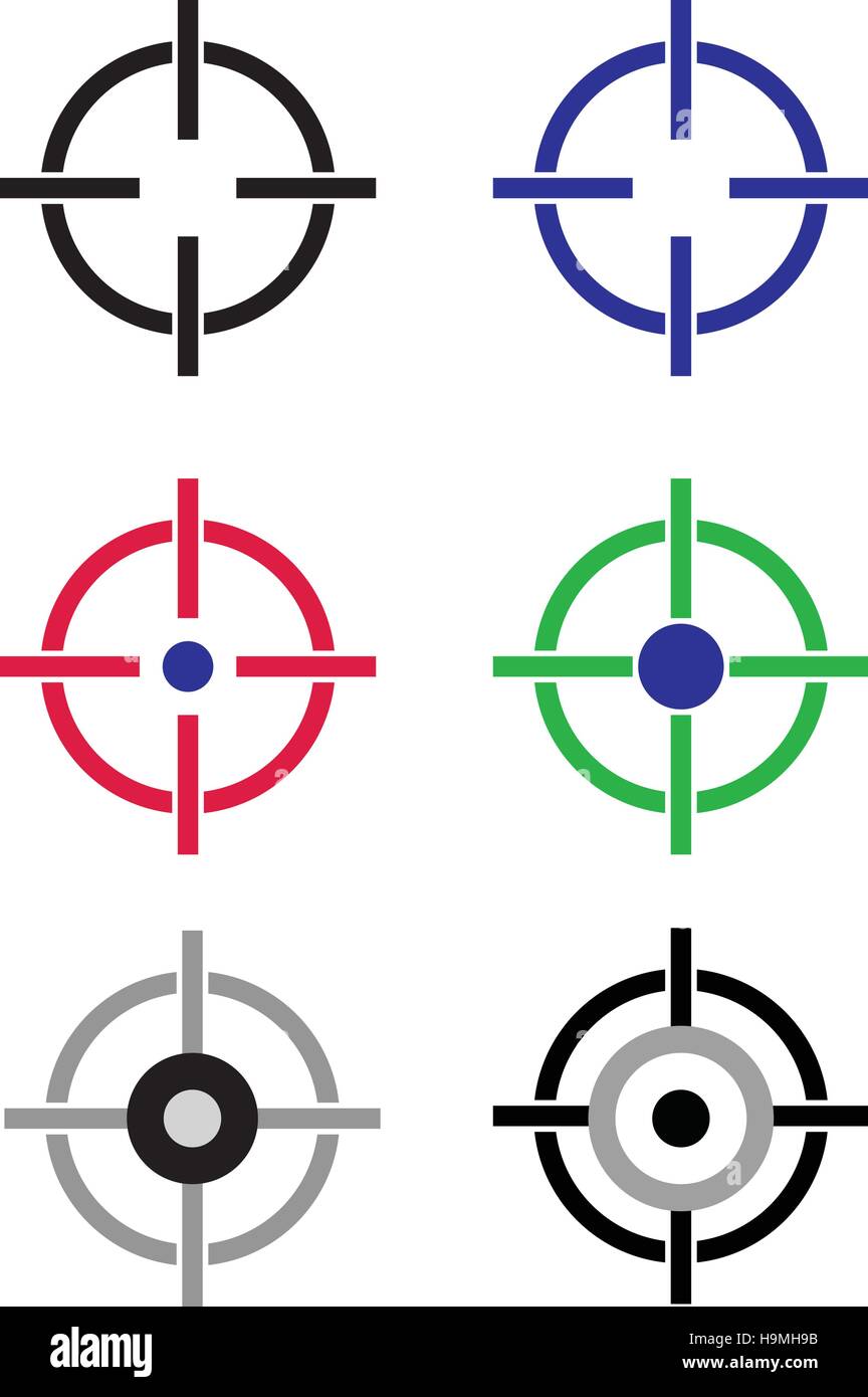 Crosshair target vector symbol hi-res stock photography and images - Alamy