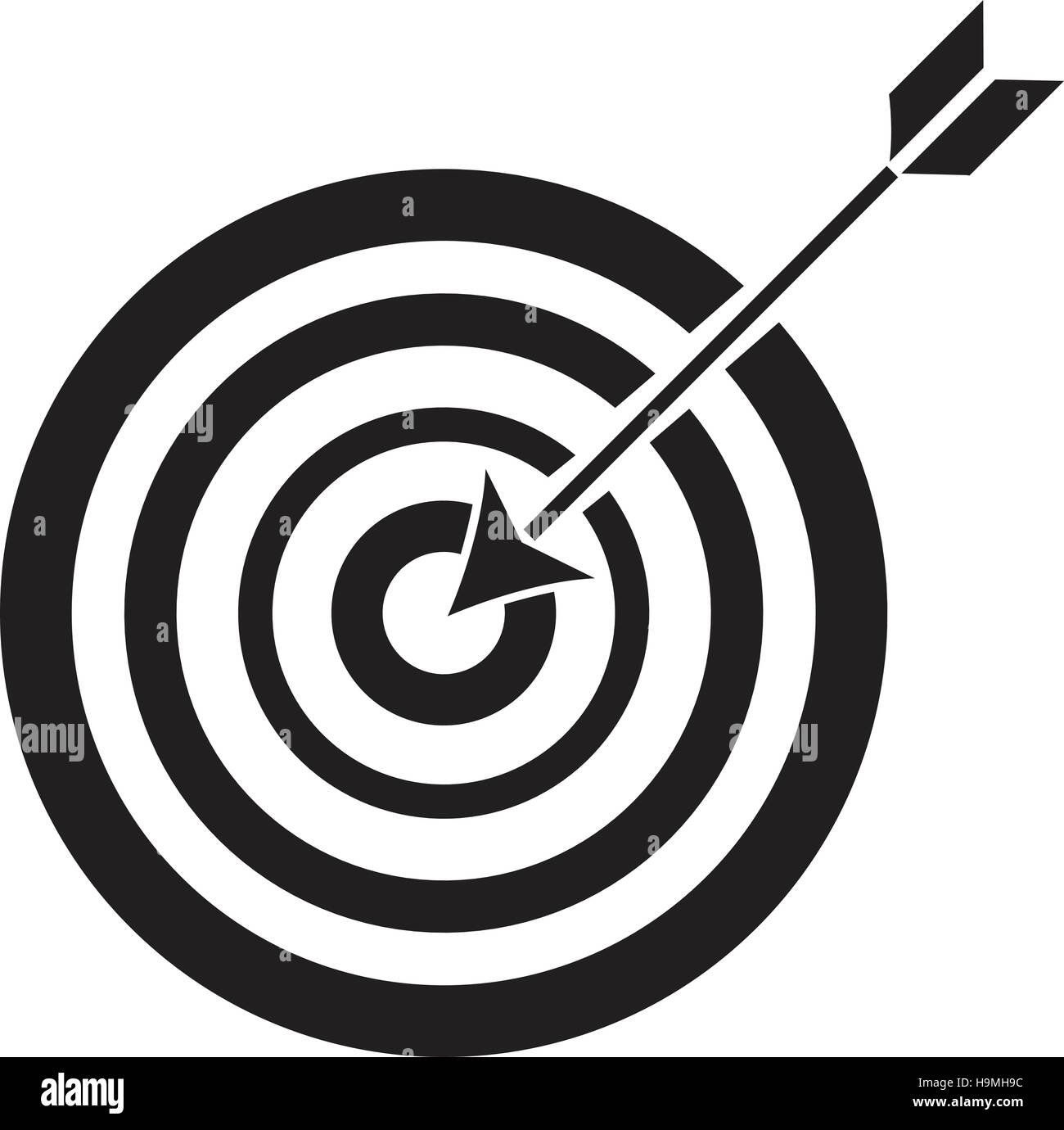 Shooting an arrow into a target Stock Vector Images - Alamy
