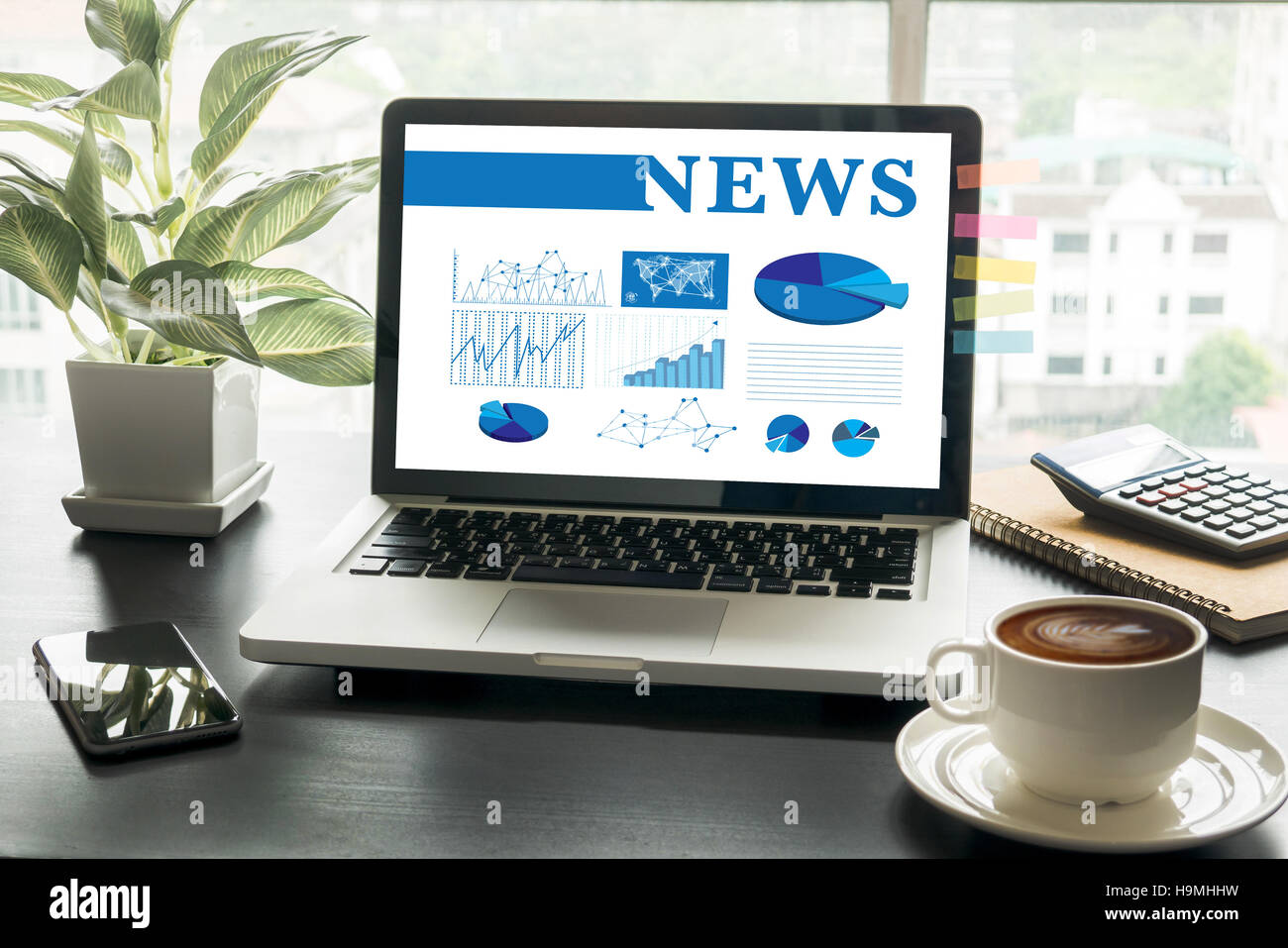 Business newspaper desktop hi-res stock photography and images - Alamy