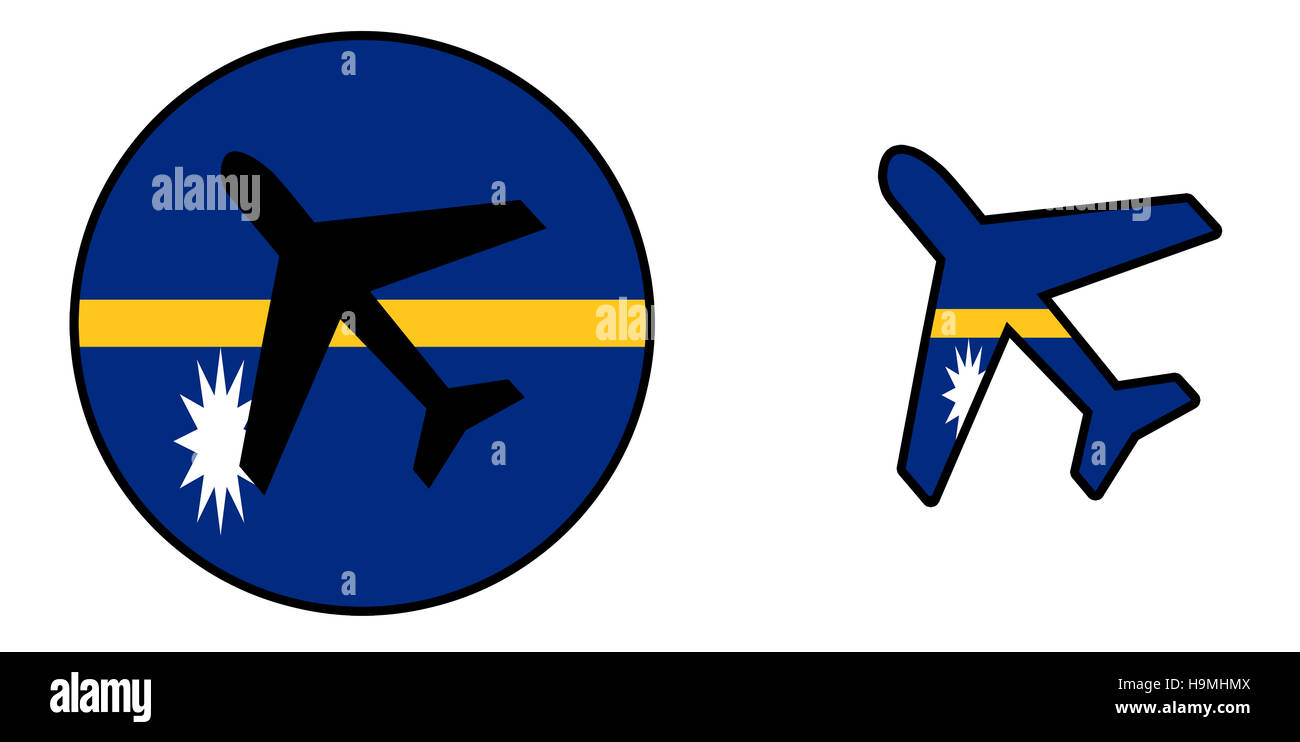 Nation flag - Airplane isolated on white - Nauru Stock Photo - Alamy
