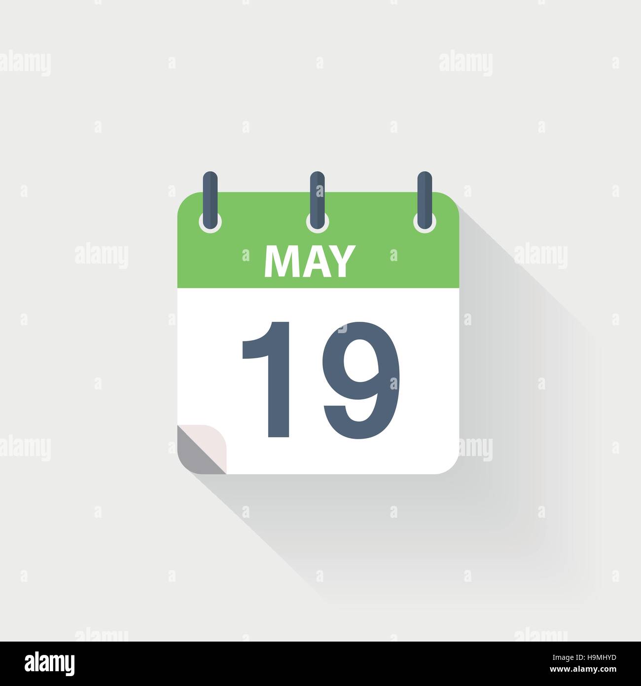 19 may calendar icon on grey background Stock Vector Image & Art - Alamy