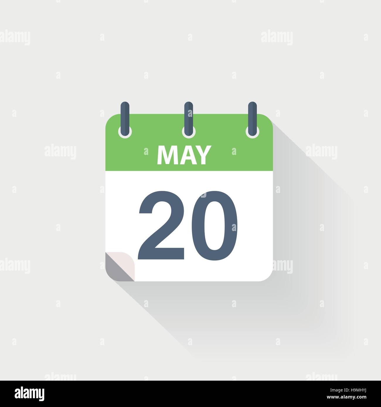 20 may calendar icon on grey background Stock Vector Image & Art - Alamy