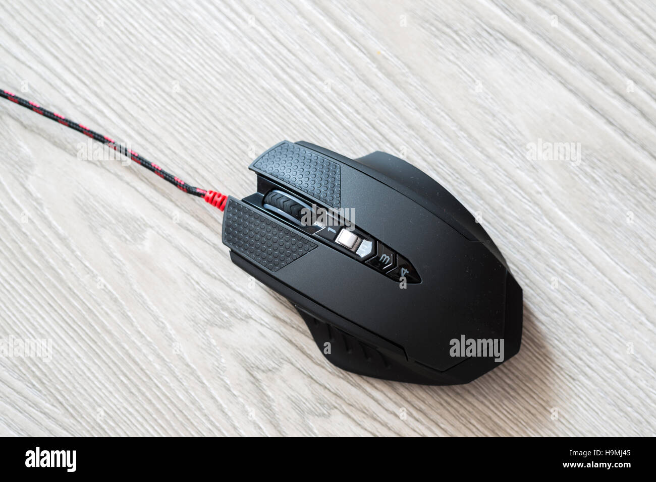 Top view of black computer mouse Stock Photo - Alamy