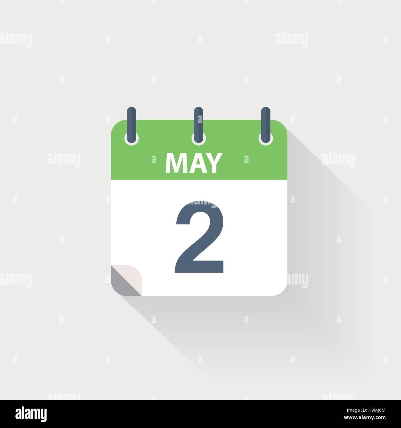 2 may calendar icon on grey background Stock Vector Image & Art - Alamy
