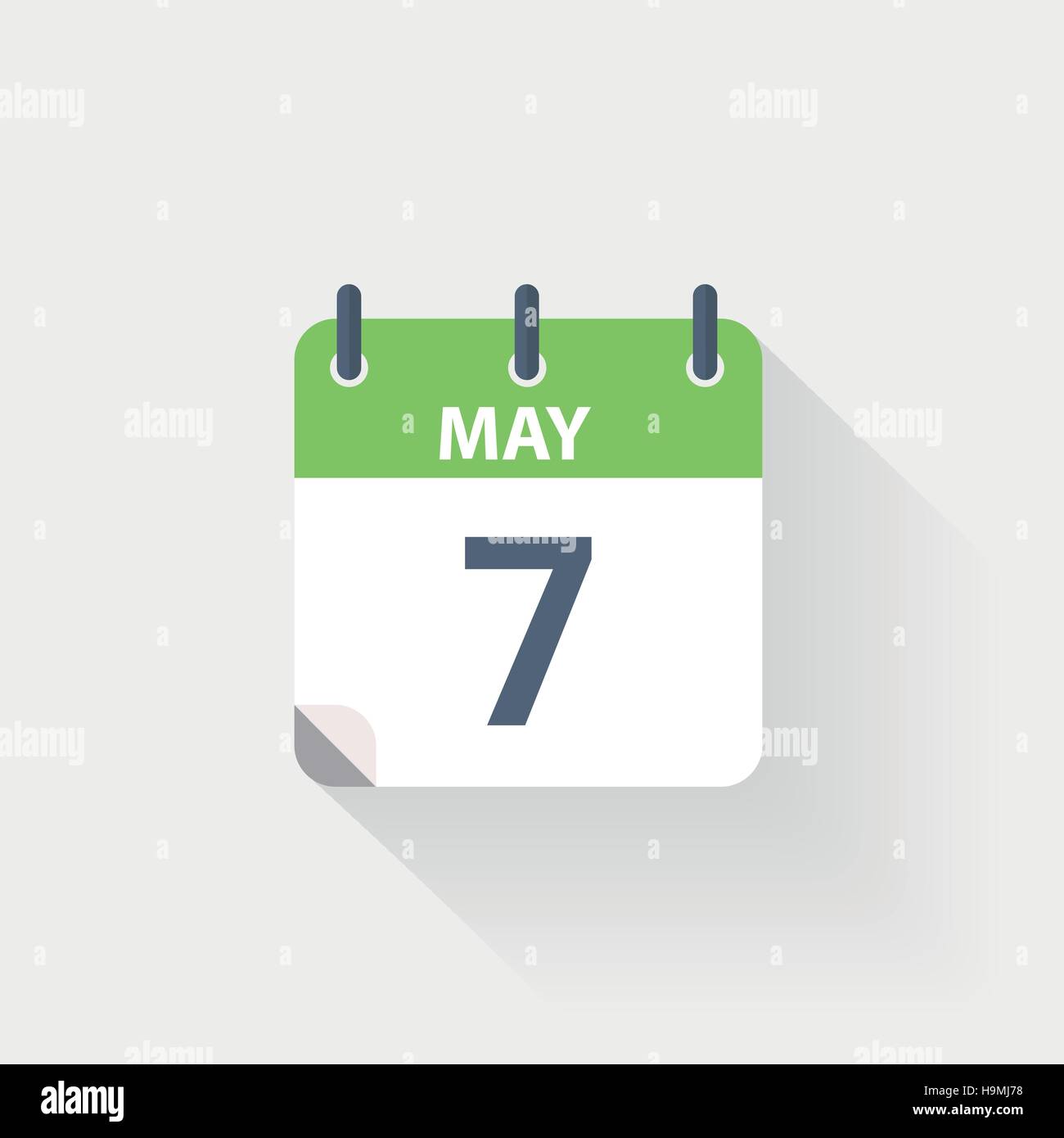 7 may calendar icon on grey background Stock Vector Image & Art - Alamy