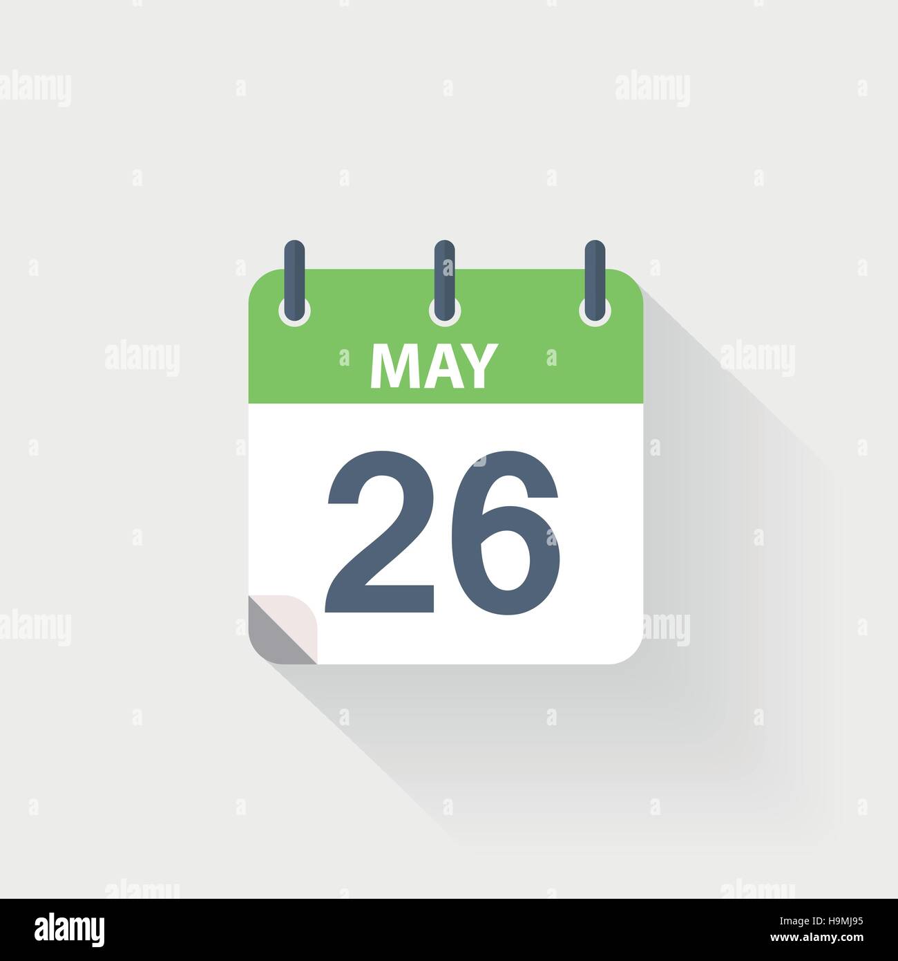 26 may calendar icon on grey background Stock Vector Image & Art - Alamy