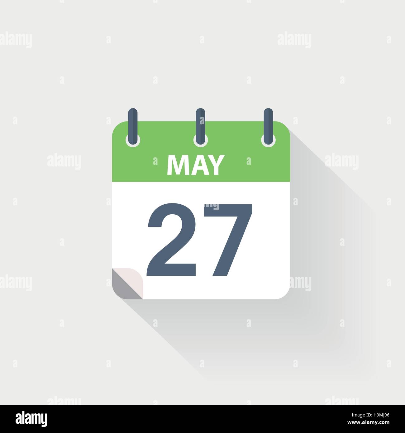 27 may calendar icon on grey background Stock Vector Image & Art - Alamy