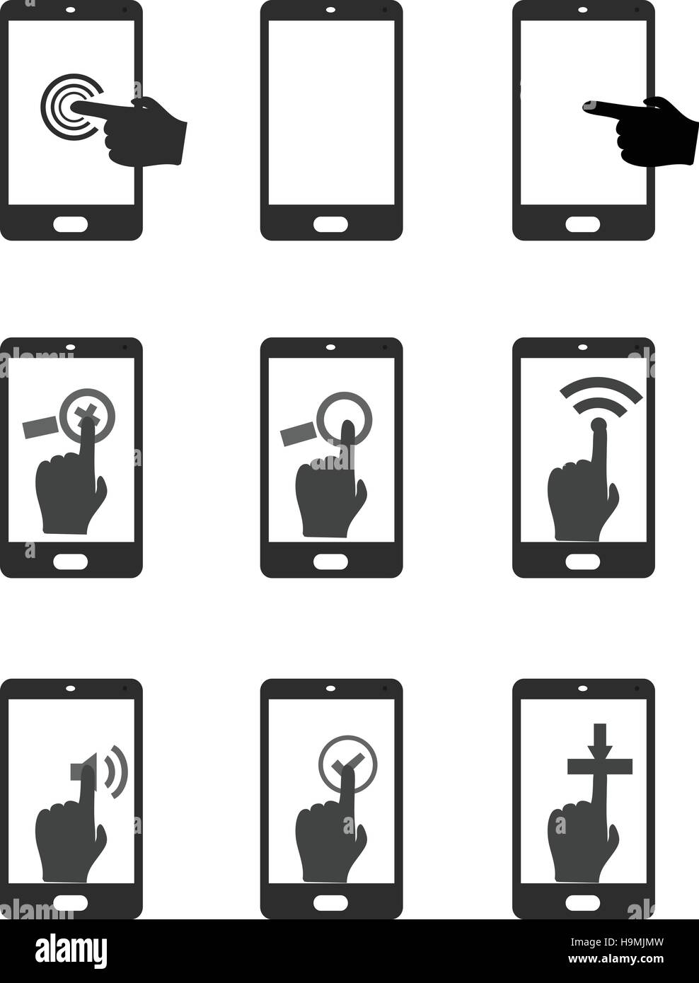 Touch stick Stock Vector Images - Alamy