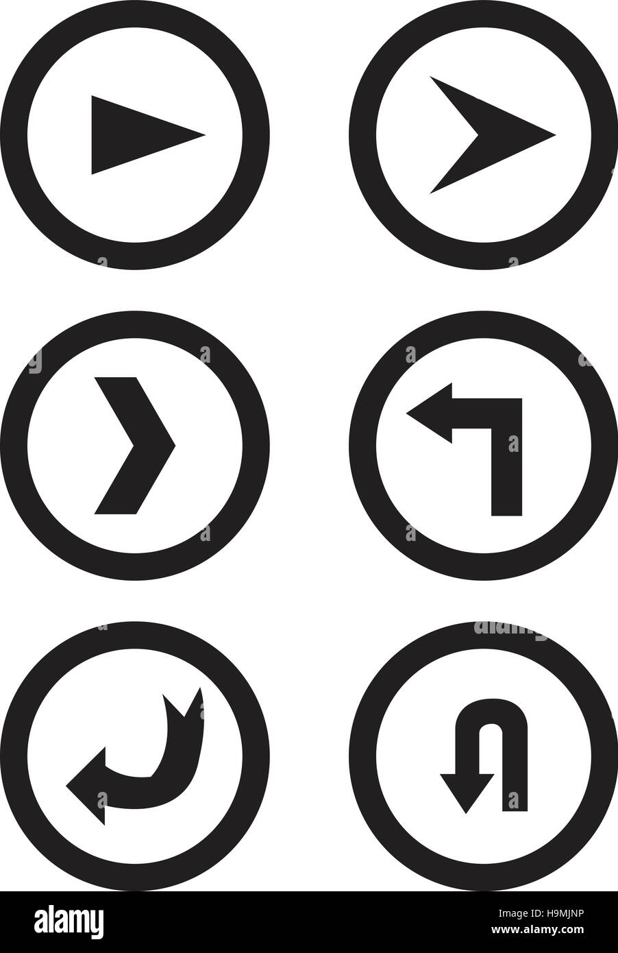 Turn arrows set Stock Vector Image & Art - Alamy