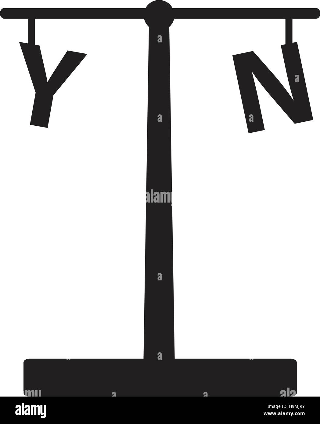Yes or No Scale Stock Vector Image & Art - Alamy