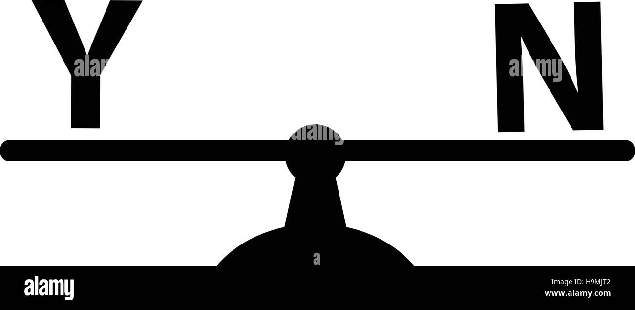 Yes or No Scale Stock Vector Image & Art - Alamy