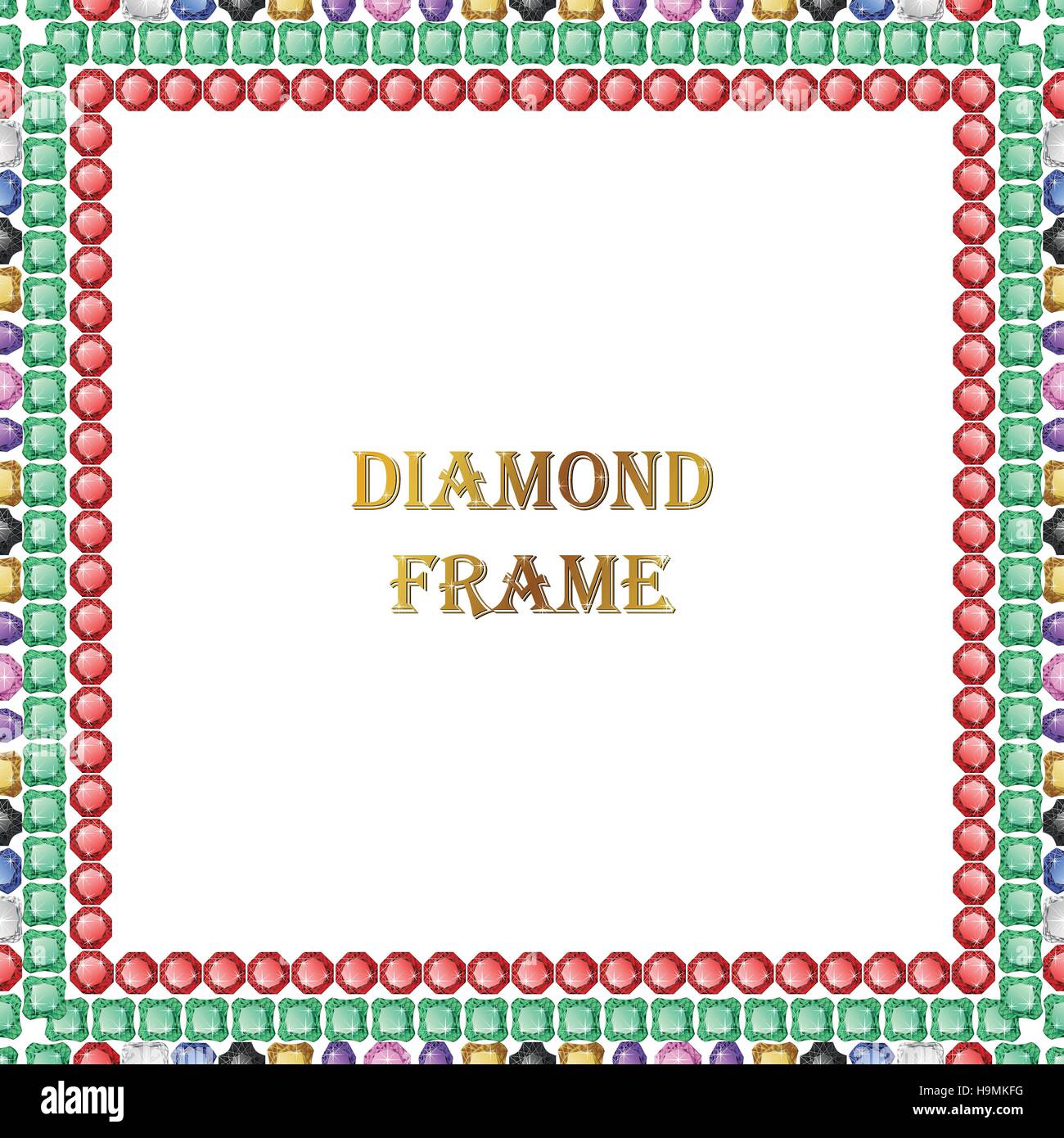 Diamonds square frame Stock Vector Image & Art - Alamy