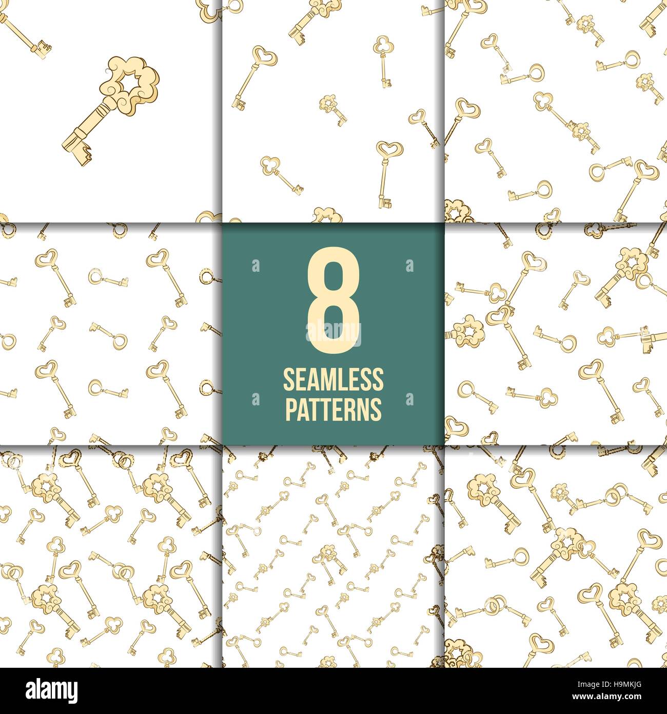 Seamless keys pattern set Stock Vector Image & Art - Alamy