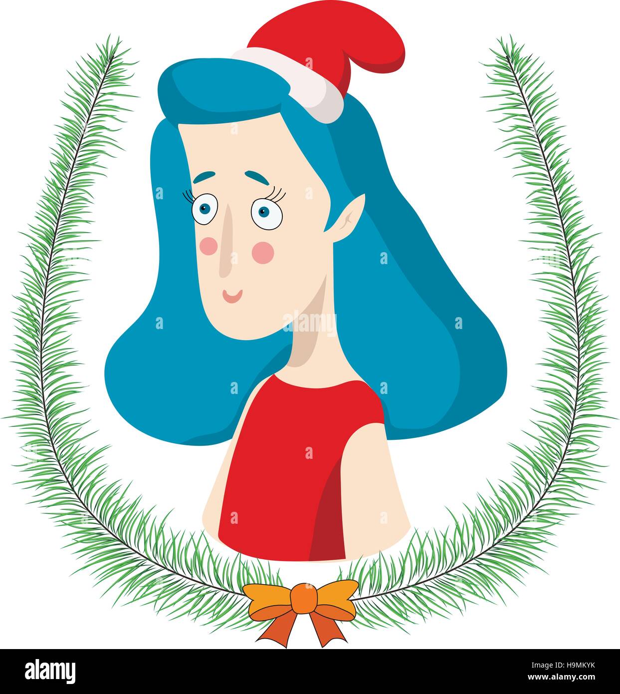 Woman wearing hat and Stock Vector Images - Alamy