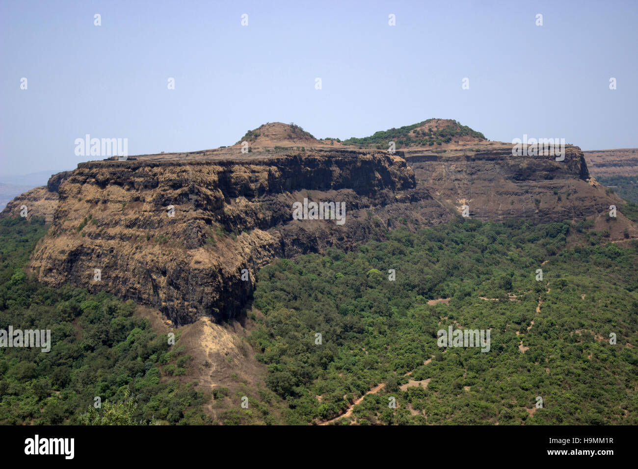 Visapur Fort, seen from Lohagad, Malavali near Pune Pune, India Stock ...