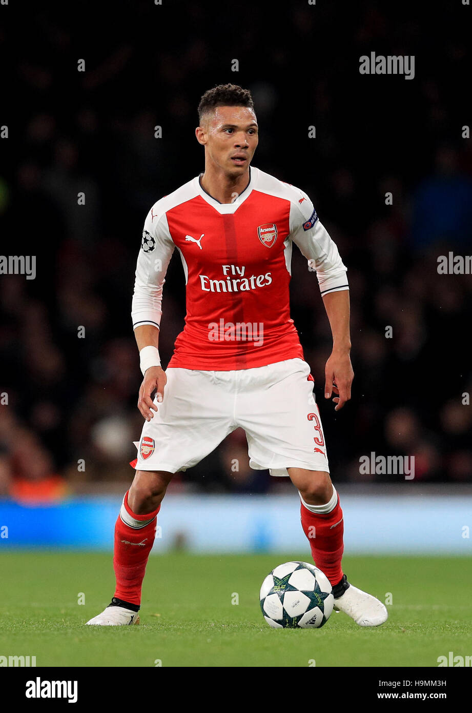 Arsenal Kieran Gibbs during the UEFA Champions League match at the ...