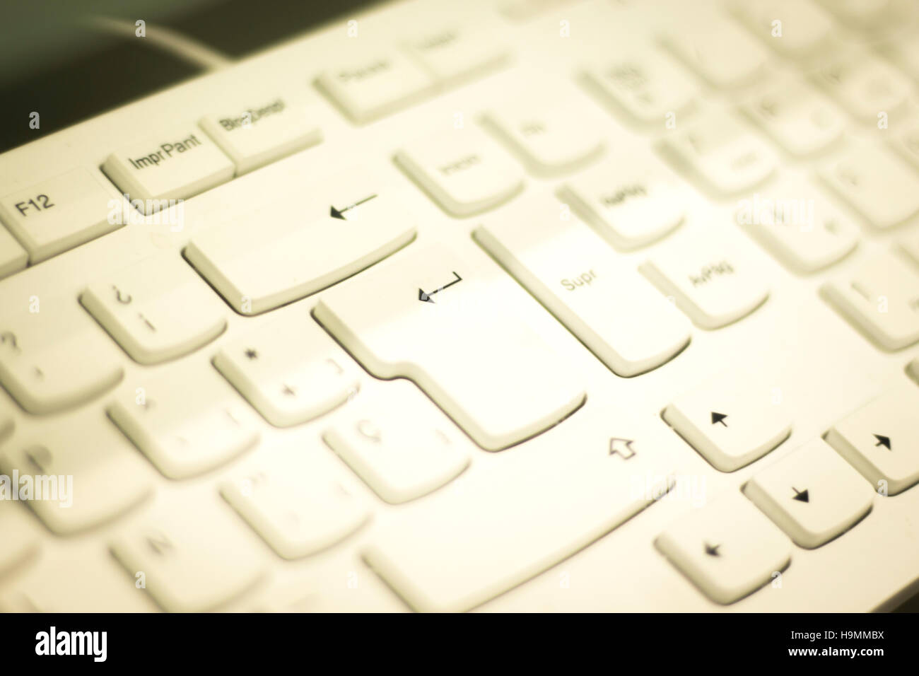 Personal computer pc external keyboad keys in Spanish format keypad ...