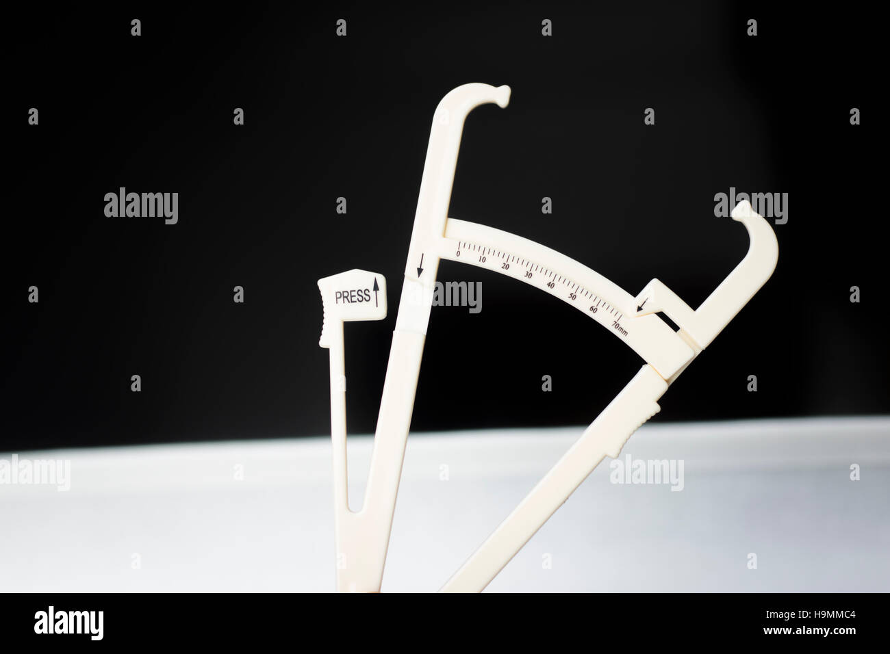 Bodyfat fat calipers used to measure percentage fat in different zones ...