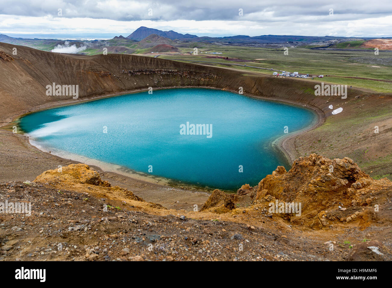 lava fields, Krafla volcano, Iceland, volcanic area, Northeast Iceland ...