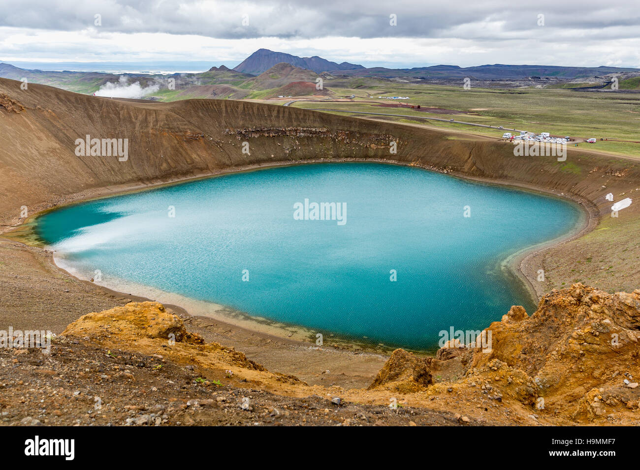 lava fields, Krafla volcano, Iceland, volcanic area, Northeast Iceland ...