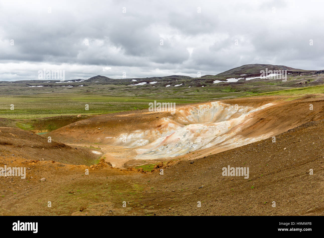 lava fields, Krafla volcano, Iceland, volcanic area, Northeast Iceland ...
