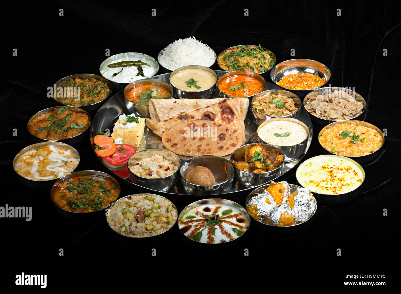 Rajasthani Maharaja Thali, Pune, India Stock Photo - Alamy