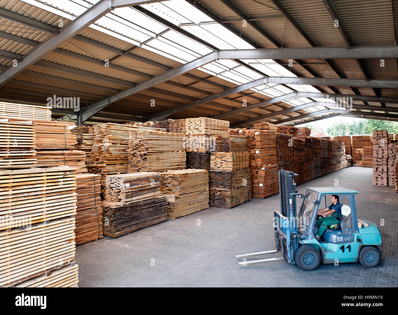 timber processing plant, Templin, Uckermark district of Brandenurg ...