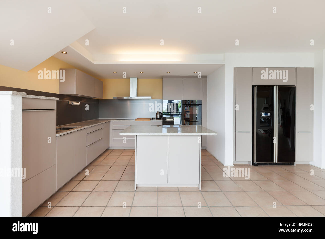 interior house, modern kitchen view Stock Photo - Alamy