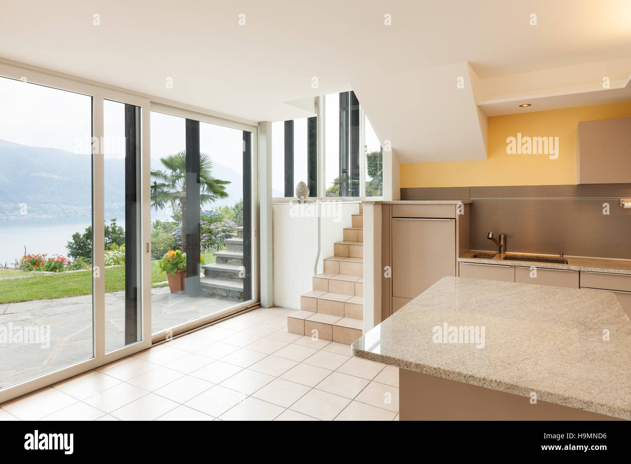interior house, modern kitchen view Stock Photo - Alamy