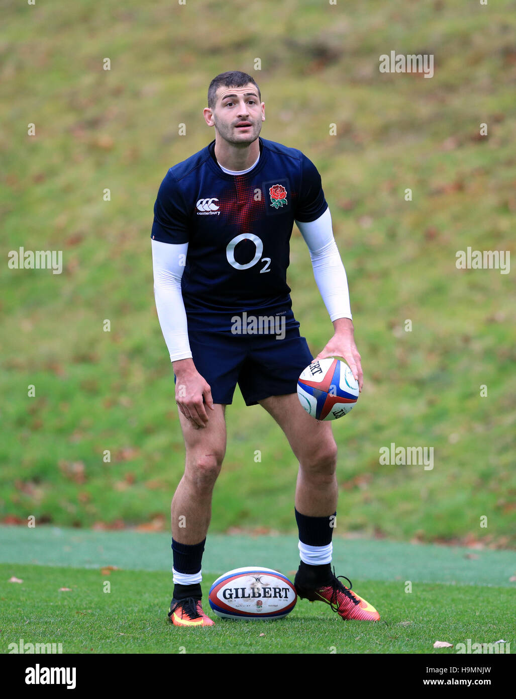 England's Jonny May during the training session at Pennyhill Park ...
