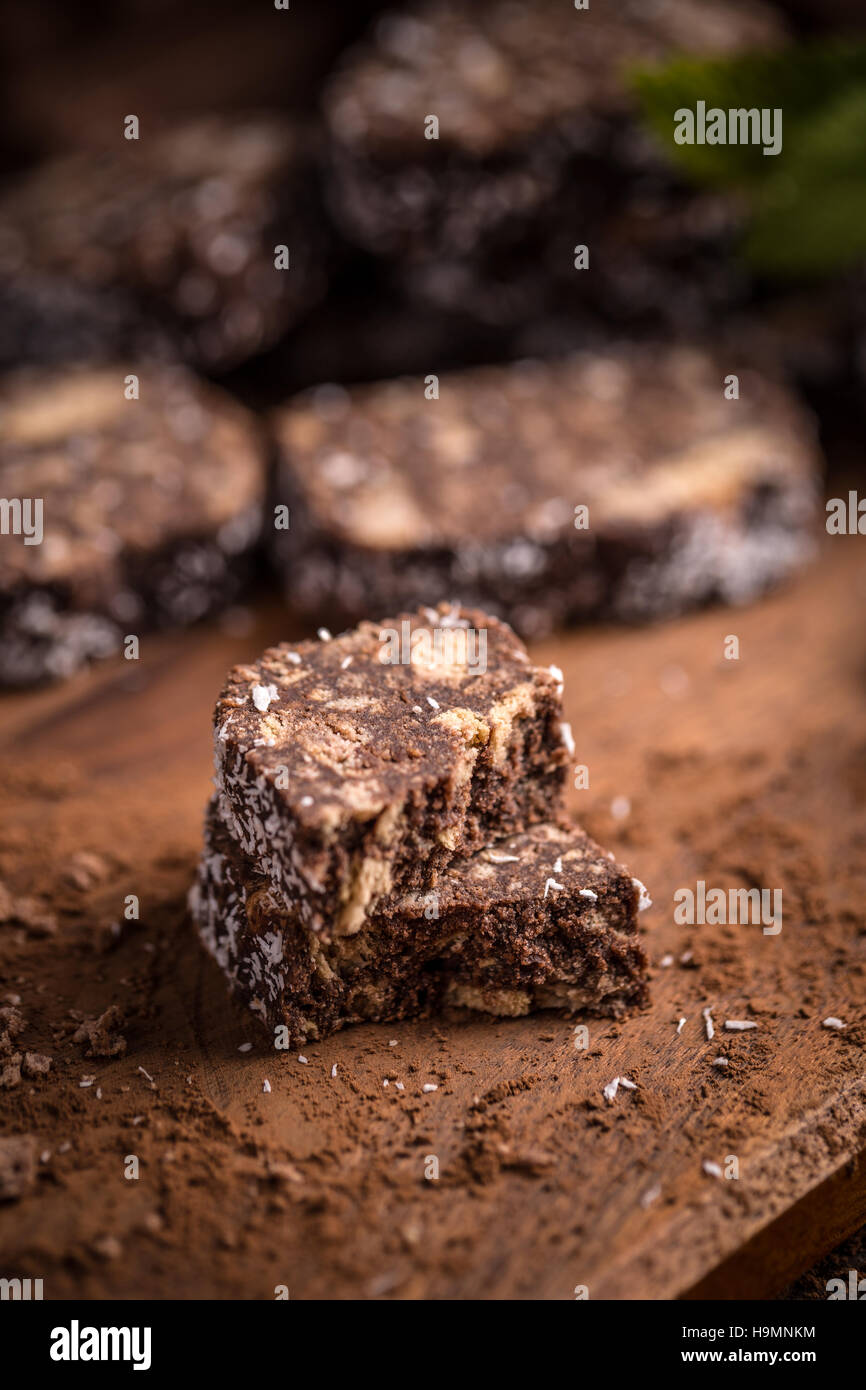 Sausage biscuit slices Stock Photo - Alamy