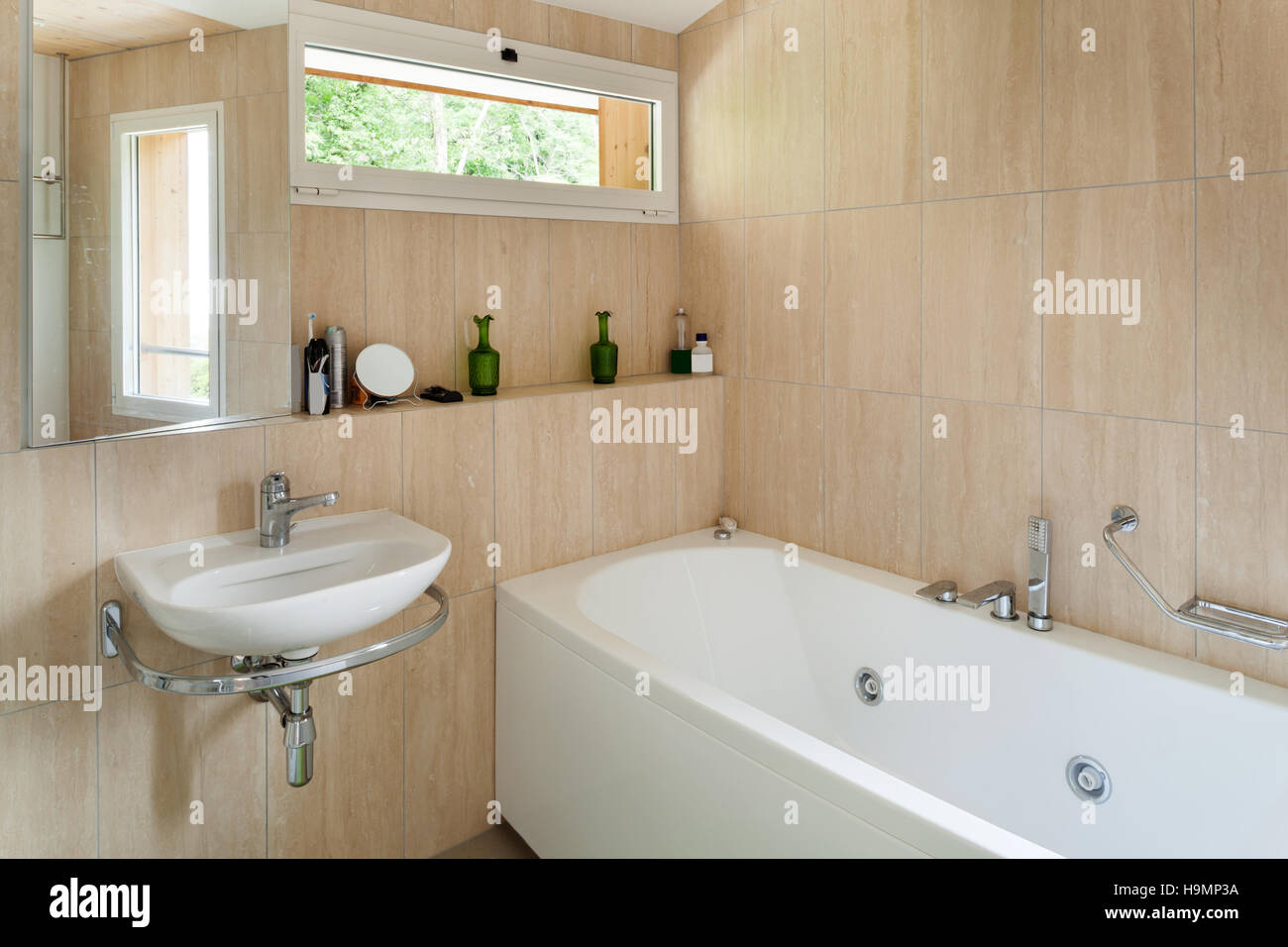Interior of a house, bathroom view Stock Photo - Alamy