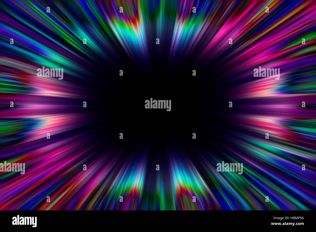Colourful starburst explosion border with white copyspace centre Stock ...