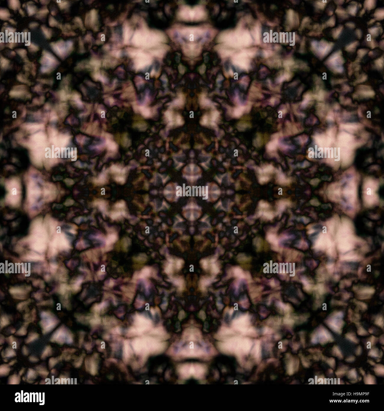 Desaturated brown and green kaleidoscope pattern Stock Photo - Alamy
