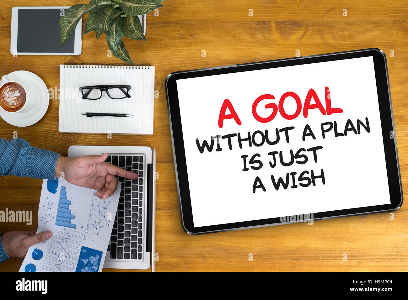 Goal Without Plan Wish Quote High Resolution Stock Photography and ...