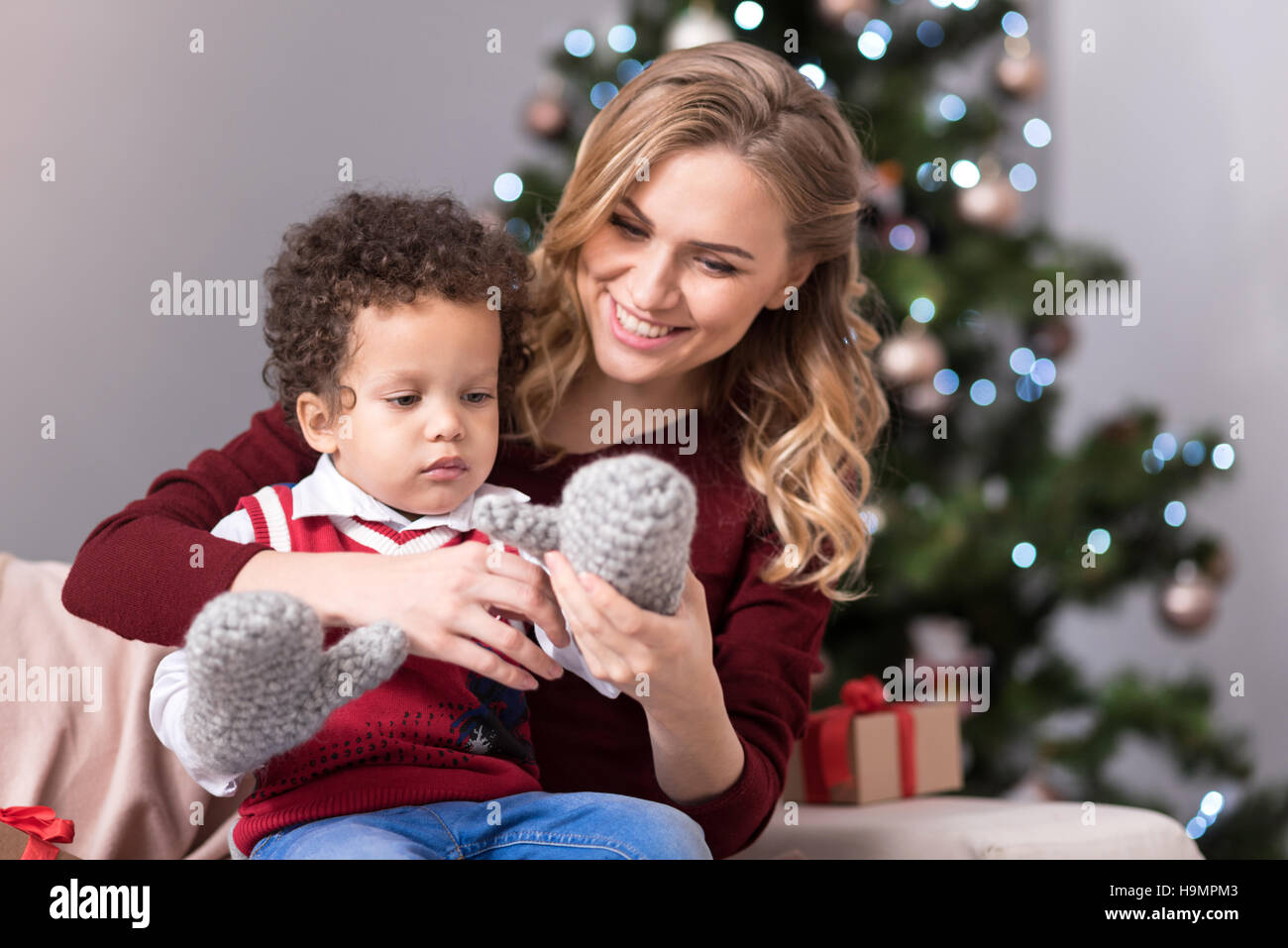 Happy positive mother having fun with her child Stock Photo - Alamy