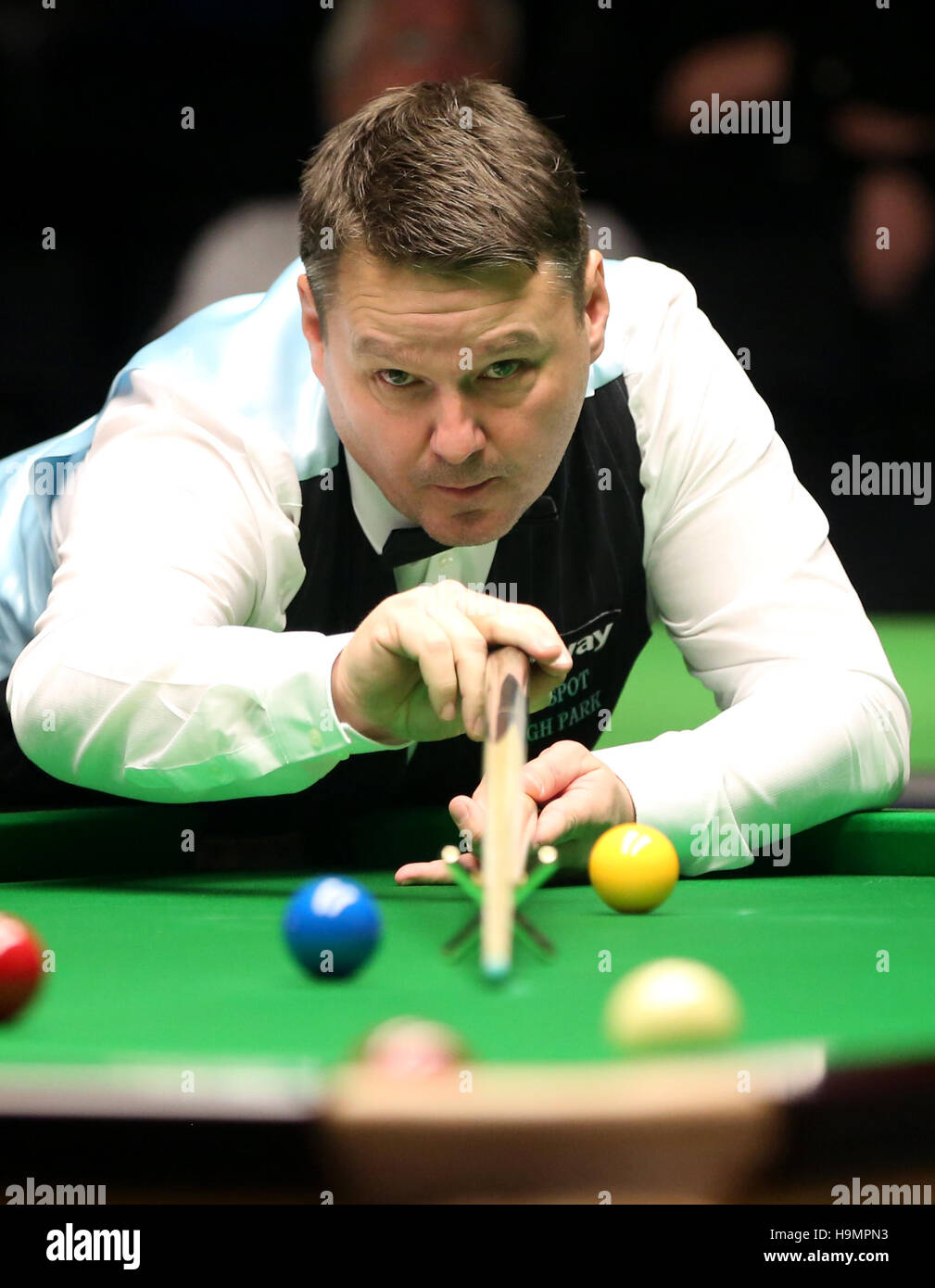 Jason Weston in action during his first round match against Mark ...