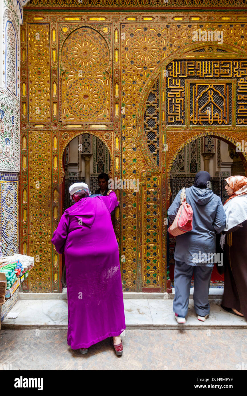 People Entering The Zaouia Moulay Idriss 2 Mosque and Shrine, Fez el ...