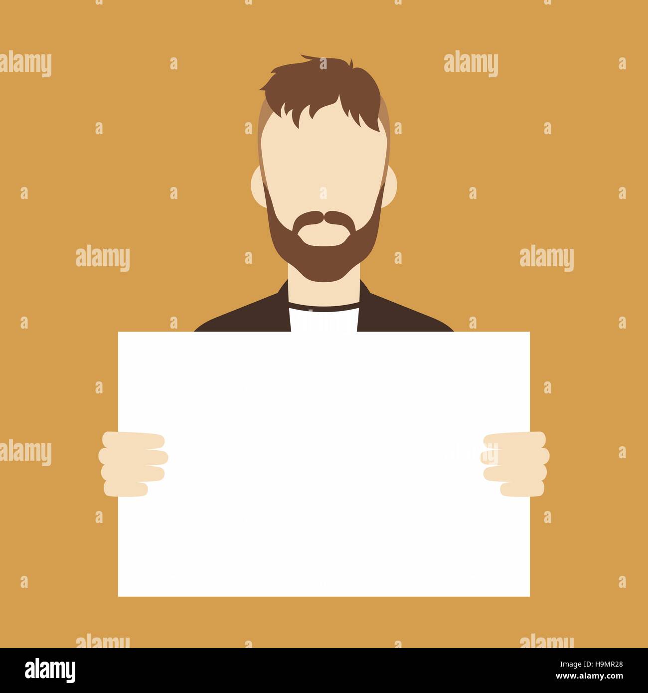 man with blank sign Stock Photo - Alamy