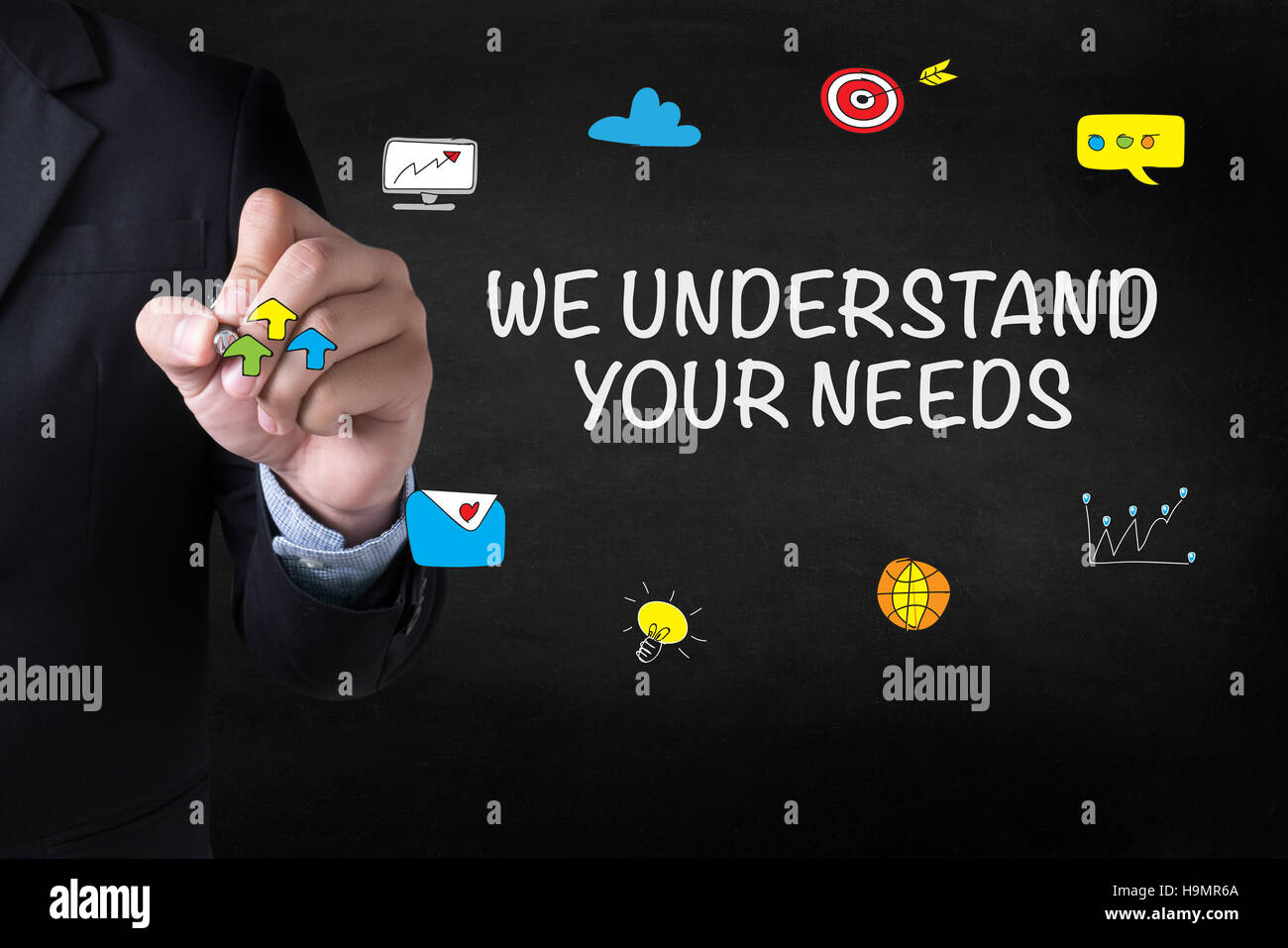 WE UNDERSTAND YOUR NEEDS Stock Photo - Alamy