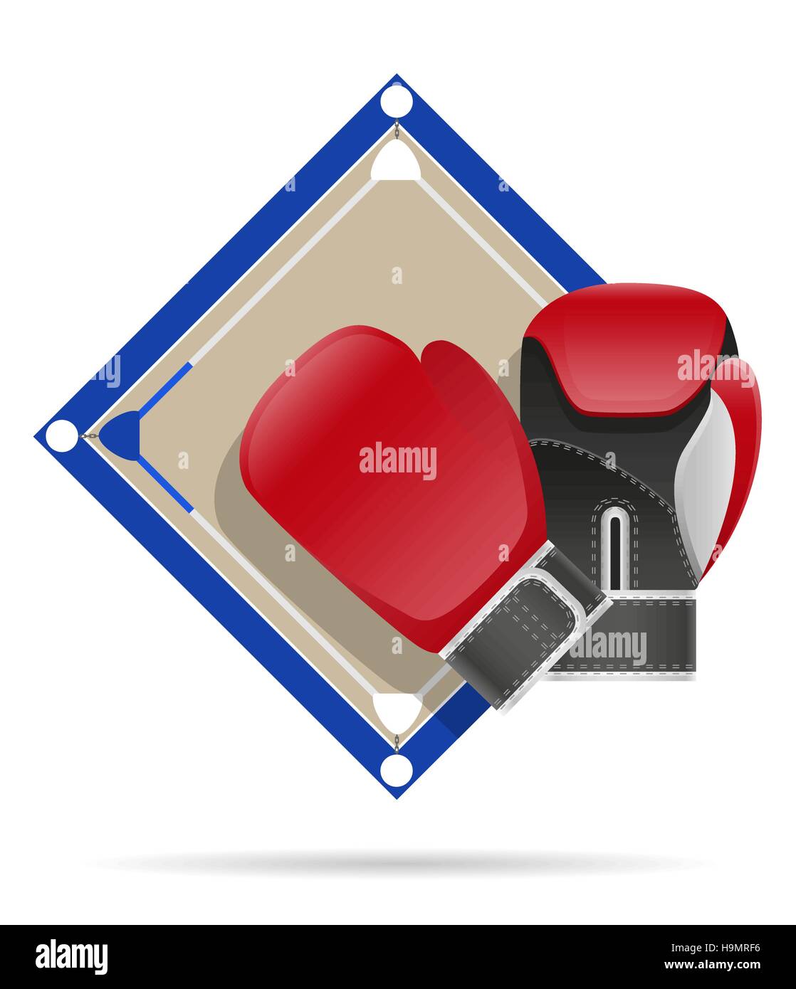 boxing ring vector illustration isolated on white background Stock ...