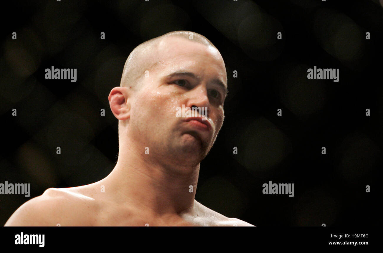 Chris Lytle in his fight against Matt Hughes during Ultimate Fighting ...