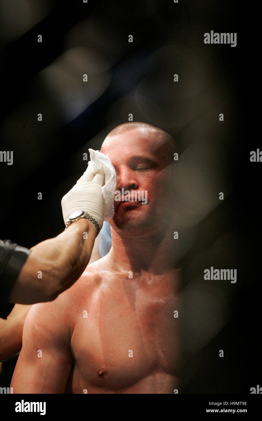 Chris Lytle in his fight against Matt Hughes during Ultimate Fighting ...
