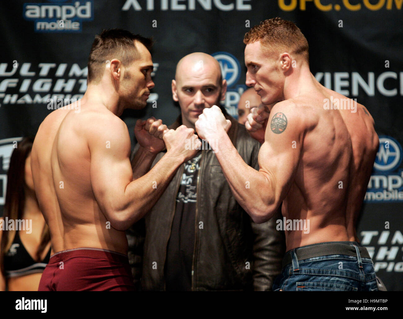 Rich Franklin, left, and Jason MacDonald, right, pose with UFC ...